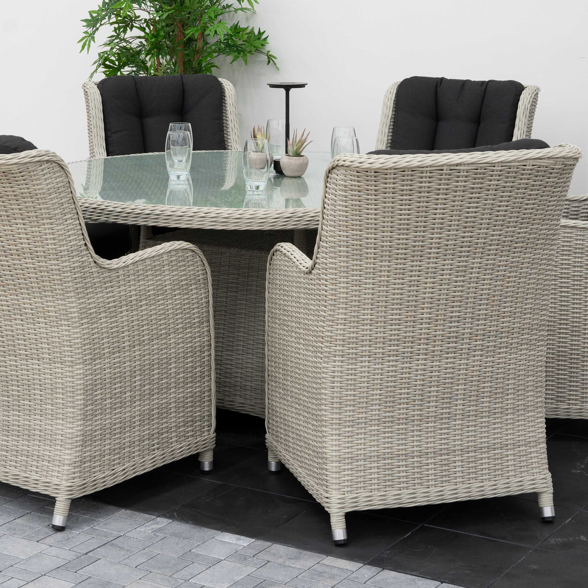 Avery 6 Seat Round Dining Set with Lazy Susan – Spring Green Nurseries