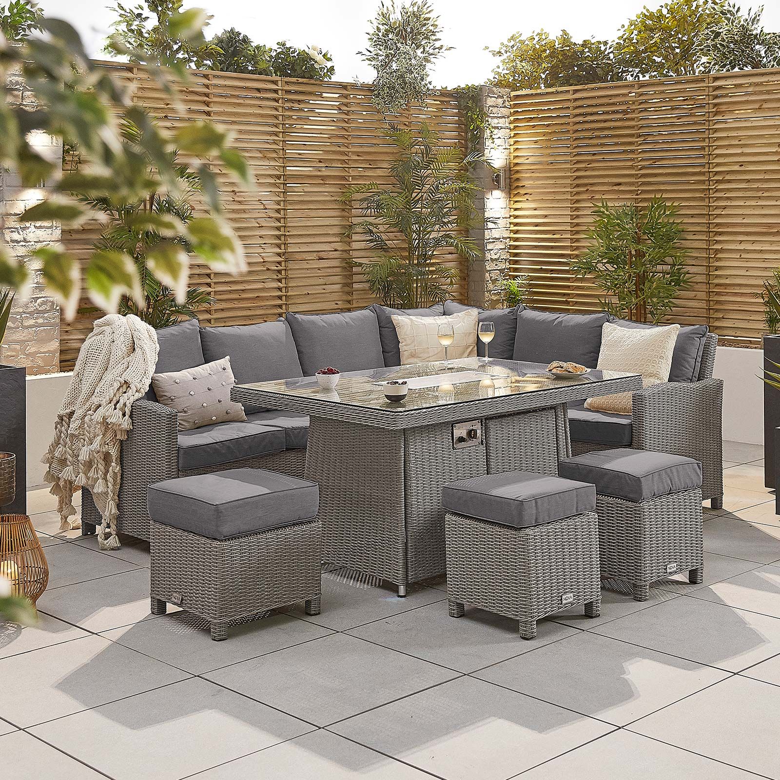 Nova fire pit dining set store